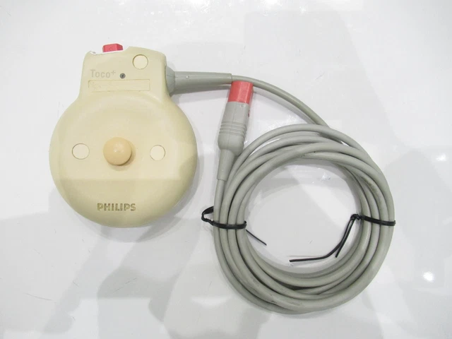 PHILIPS AVALON M2735A Toco+ Transducer Smart Pulse Plus Probe Fetal Ecg ...