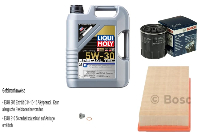 BOSCH INSPECTION SET 5L Liqui Moly Spécial Tec F 5W-30 pour Fiat EUR 88,85 - PicClick FR