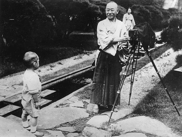JAPANESE PRIME MINISTER Admiral Keisuke Okada with his grandchild - Old ...