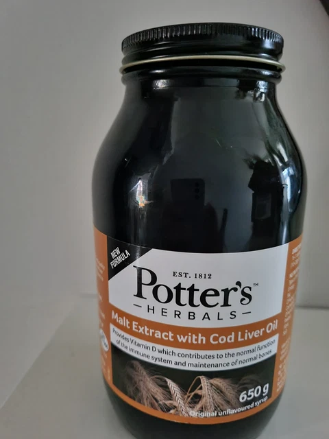 POTTERS HERBALS MALT Extract With Cod Liver Oil Unflavoured 650G £10.50 ...