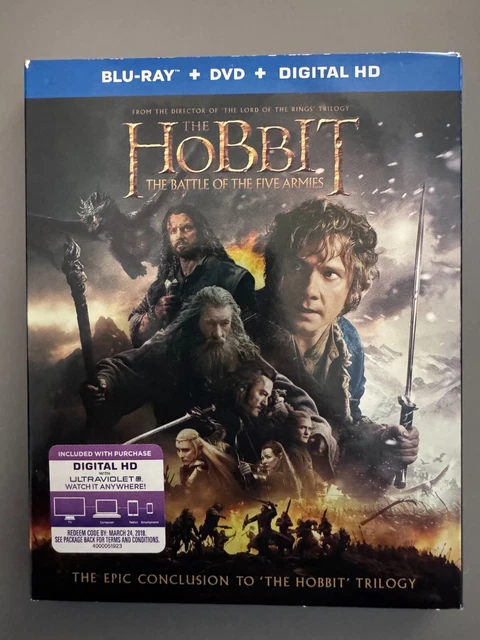 THE HOBBIT: THE Battle of the Five Armies (2014) Blu-Ray + DVD / Slipcover / US £4.36 - PicClick UK