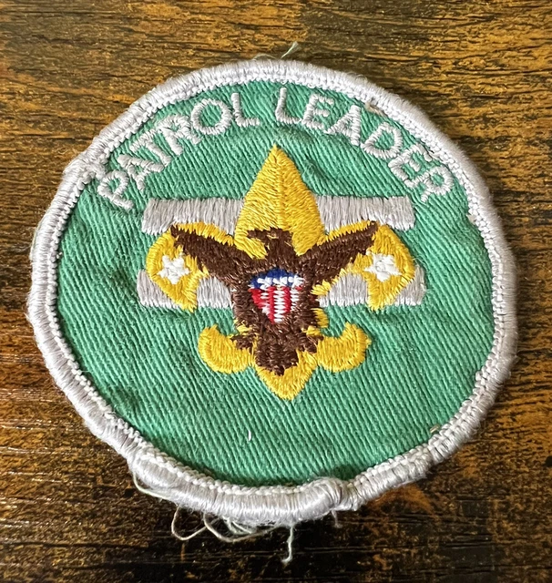 VINTAGE BSA BOY Scouts PATROL LEADER Position Patch Green & Gray £4.79 ...