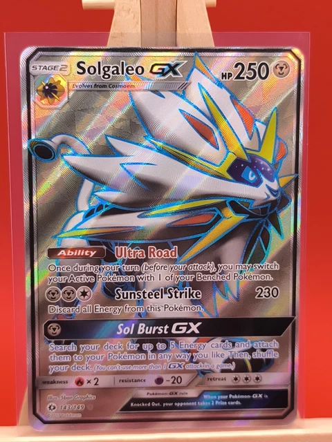 SOLGALEO GX 143/149 Sun & Moon Base Full Art Ultra Rare Holo Pokemon Card * New £9.99 - PicClick UK