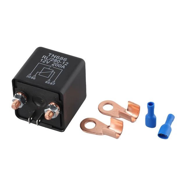 INTERRUPTEUR FIABLE RELAIS de démarrage fiable 12 V 200 AMP pour batterie de fo EUR 17,30 ...