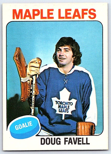 1975-76 O-PEE-CHEE #381 Doug Favell Toronto Maple Leafs LNH vintage OPC ...