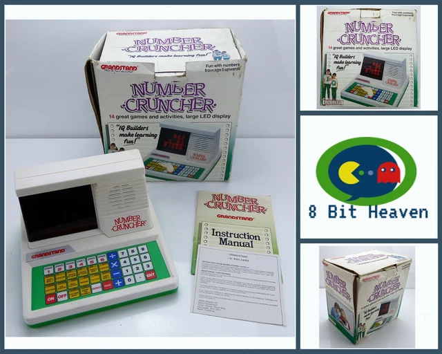 VINTAGE / RETRO 1986 Number Cruncher By Grandstand - 14 Great Games ...