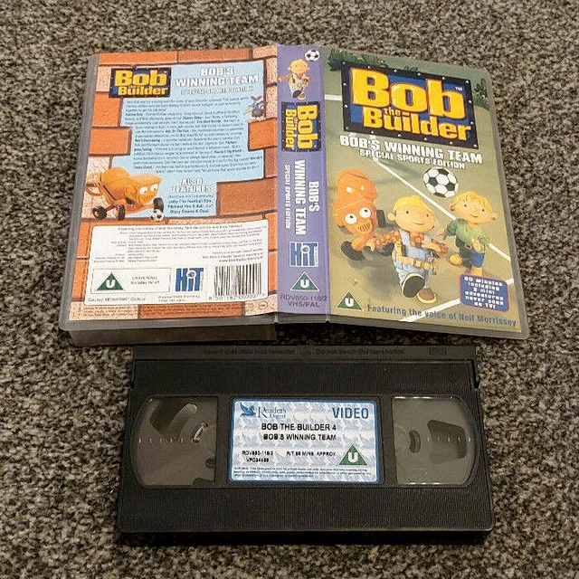 BOB THE BUILDER Bob's Winning Team Sports Edition Pal Vhs Video Kids ...