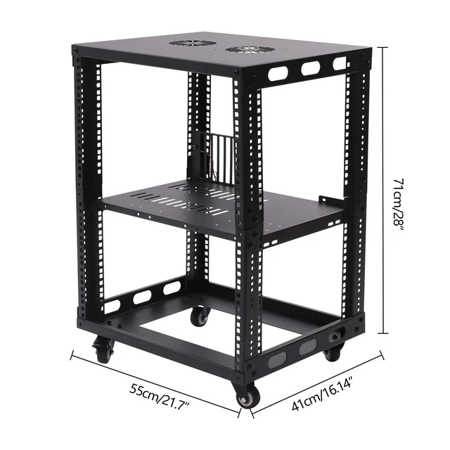 OPEN FRAME SERVER Rack Network Server Rack 12U 4 Post 19.7" in ...