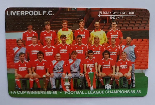 PLESSEY LIVERPOOL FC 1985 - 86 FA CUP Football League Champions Test ...