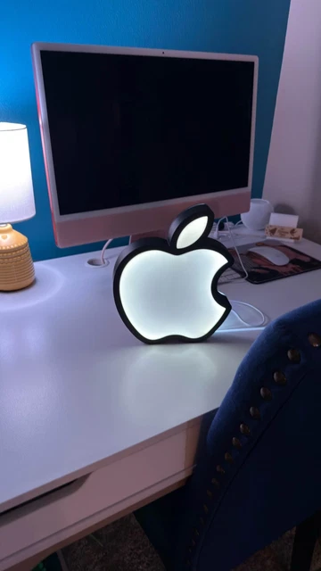 APPLE LOGO LIGHTBOX LED Lamp 3D £20.00 - PicClick UK