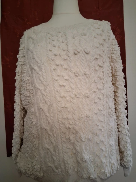PATRICIA ROBERTS 'BROWNIE' handknit mercerised-cotton sweater- size 16 ...
