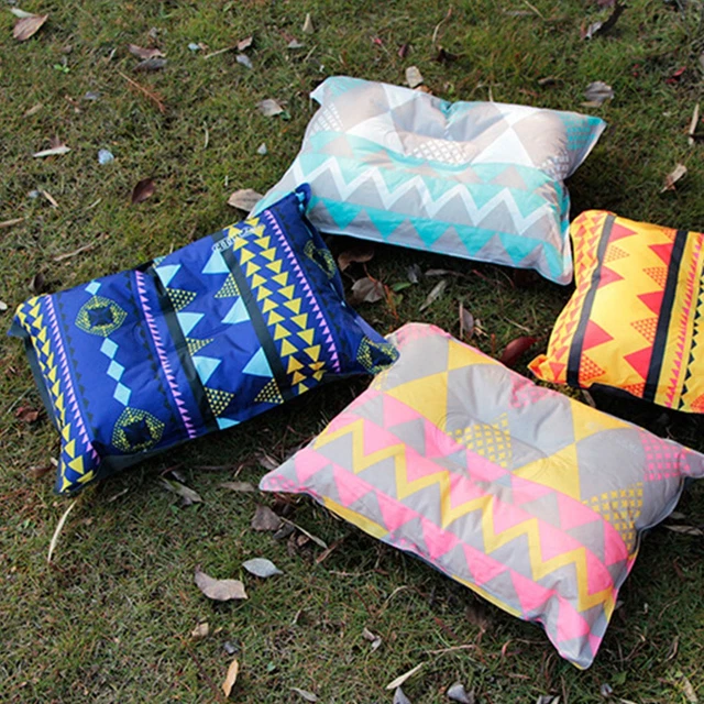 ETHNIC STYLE SLEEP Pillow Camping Self Inflating Inflatable for Airplane $22.28 - PicClick AU