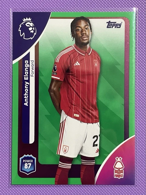 TOPPS PREMIER LEAGUE 2025/26 Anthony Elanga Green Parallel £2.22 ...
