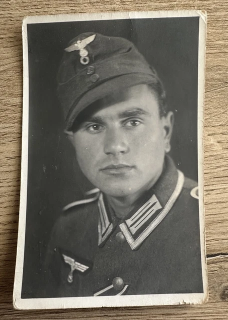PK PORTRAIT FOTO WH Wehrmacht Uffz. Bergmütze-Düren 2.WK Gefallen 1945 ...