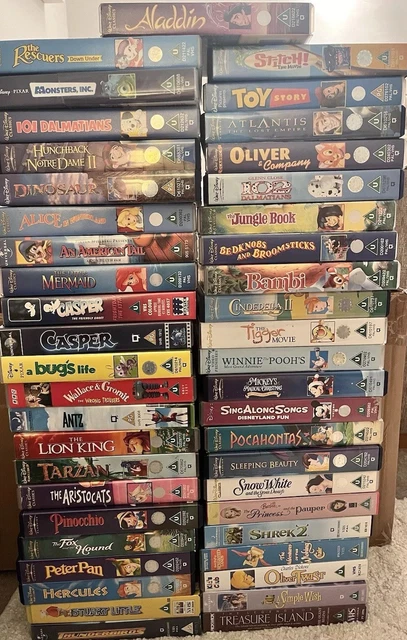 X45 DISNEY & children’s VHS Bundle Job Lot Jungle Book Aladdin Toy ...