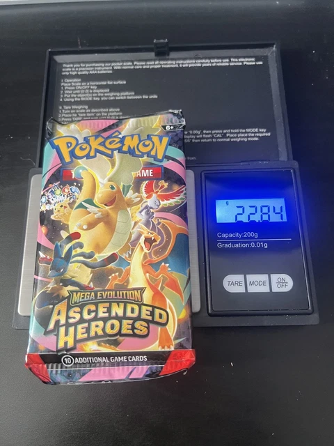 EXTREMELY HEAVY POKEMON TCG Ascended Heroes 22.84g Heavy Sealed Booster ...
