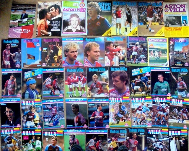 ASTON VILLA FOOTBALL programmes 1979 and 1980s job lot of 105 £52.20 ...