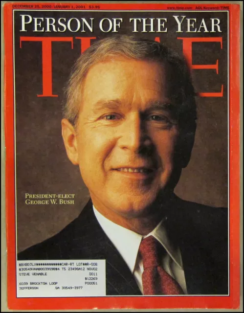 12/25/2000 1/1/2001 TIME Magazine President George W Bush Person of The ...