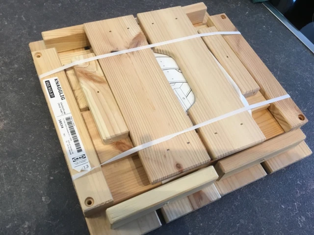 WEIN OBST KISTE ~IKEA KNAGGLIG~ massiv Holz Aufbewahrung Kasten Box ...