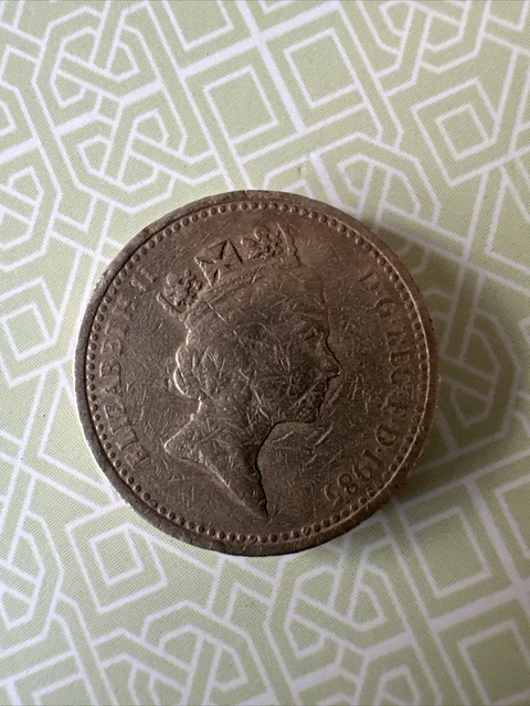 1985 OLD ONE Pound Rare Coin For Per Collection Of Old Coins British ...