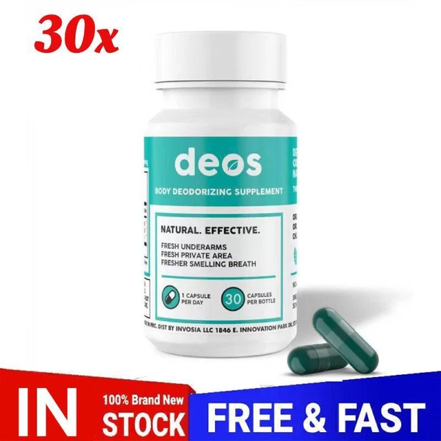DEOS INTERNAL DEODORANT Supplement for Full Body Odor Control, 30 ...