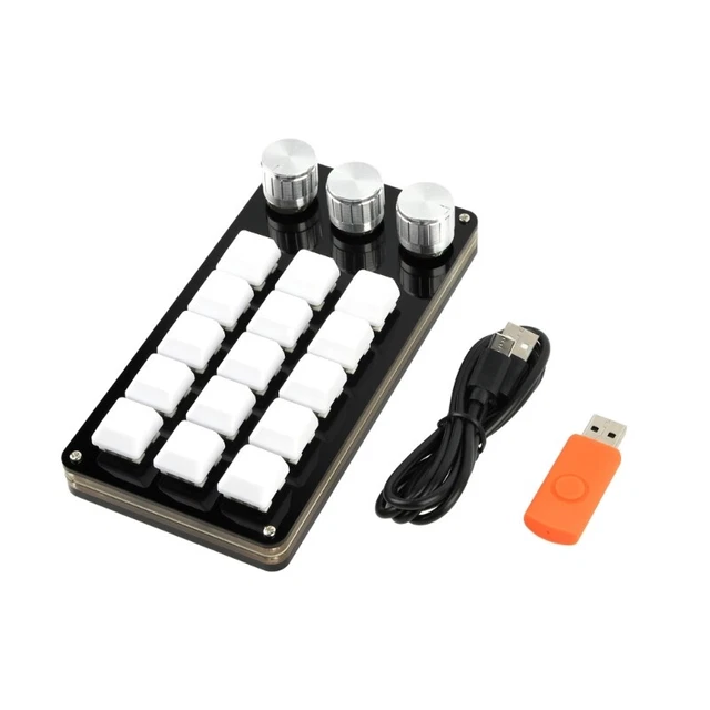 KEYBOARD 15 KEYS Programmable Macro Keyboard Mechanical Gaming Keypad ...