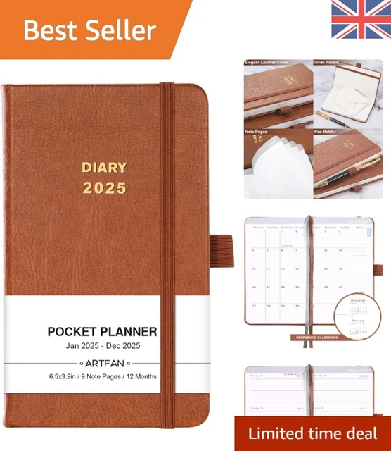 POCKET DIARY 2025 - A6 Diary 2025 from January 2025 - December 2025 ...