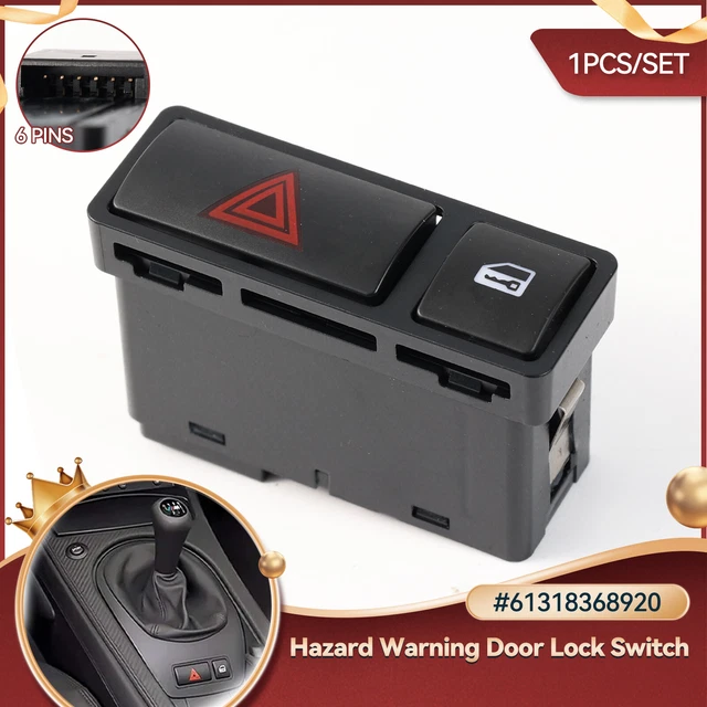 HAZARD WARNING LIGHT Central Lock Locking Switch Fit For BMW 3 E46 X5 ...