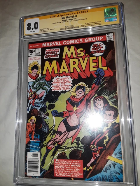 2X SIGNÉ MS.MARVEL #1 (Carol Danvers) CGC SS 8.0 Gerry Conway Joe ...