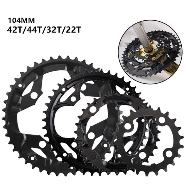 SECURE FIT ROUND Bike Chainring with 104BCD in 22T 32T 42T 44T Options ...