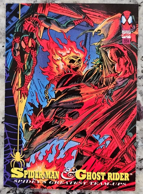 1994 FLEER MARVEL The Amazing Spider-Man #87 Spider-Man & Ghost Rider ...