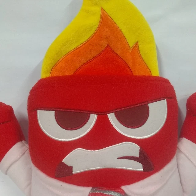 DISNEY PIXAR INSIDE Out ANGER 13" Plush ANGRY RED w/ Flame Head Pillow ...