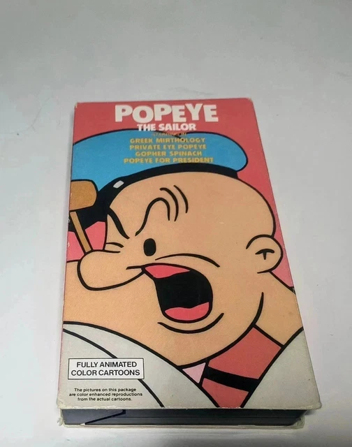 POPEYE THE SAILOR - 4 Episodes - 1986 VHS £8.13 - PicClick UK