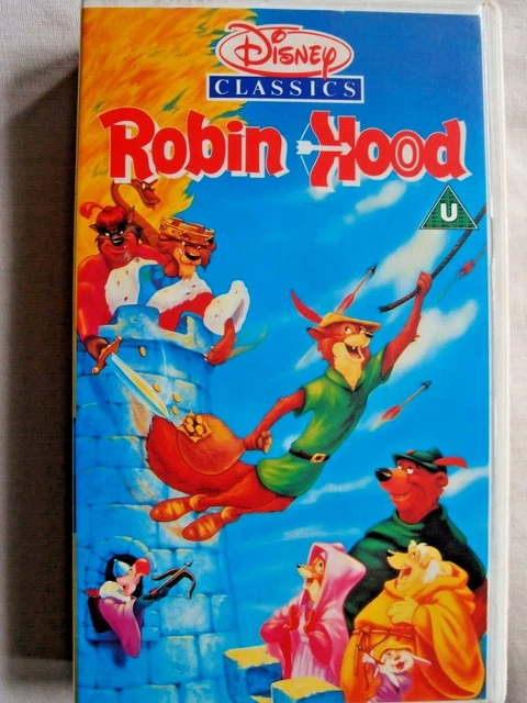 ROBIN HOOD DISNEY Classic VHS Video Rare Yellow Spine UK Edition EUR 5 ...