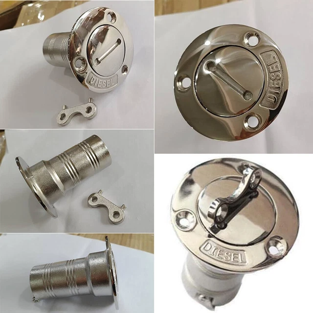 1.5& W/ KEY Cap DIESEL Tank Deck Filler For Boat Marine Fill 316 ...
