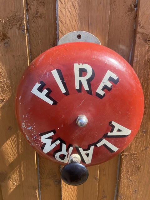 VINTAGE RETRO 1940’S - 50’s Traditional Wall Fire Alarm Bell Hand Crank ...