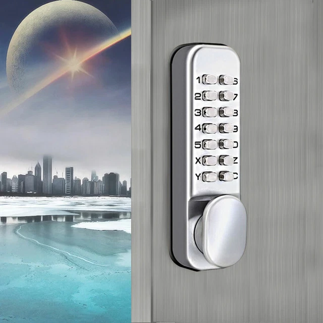DIGITAL PUSH BUTTON Door Lock Keyless Mechanical Password Entry ...