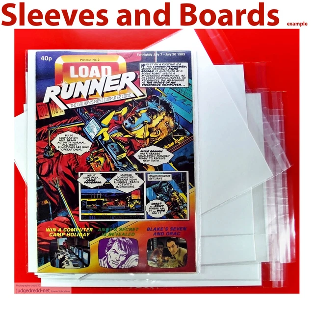 LOAD RUNNER COMIC Bags ONLY, Resealable or Tape Seal Size4 A4+ x 100 ...