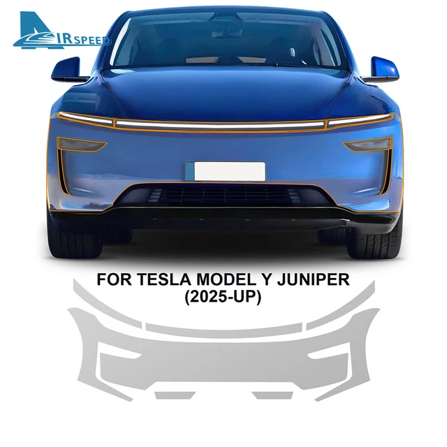 FOR TESLA MODEL Y Juniper 2025-UP Front Bumper Precut Paint Protection ...