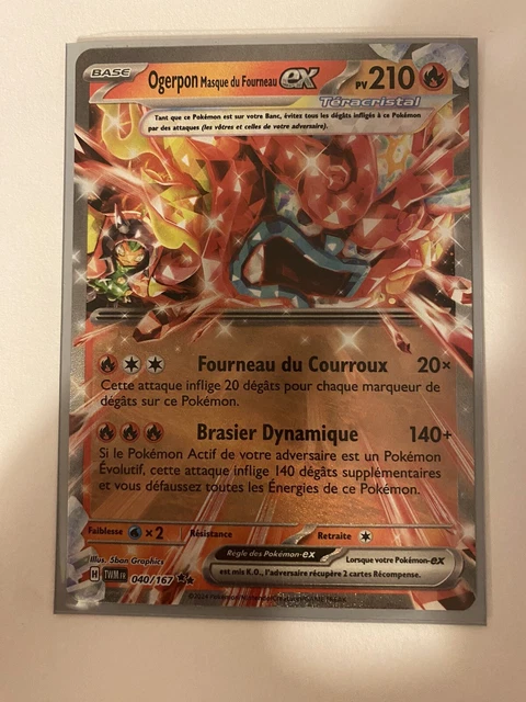 CARTE POKÉMON OGERPON Masque Du Fourneau EX 040/167 Mascarade Crépusculaire EUR 2,50 - PicClick FR