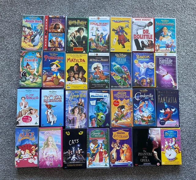 BUNDLE OF VHS Films Classic X28 90’s Kids Job Lot Video Tapes Disney £ ...