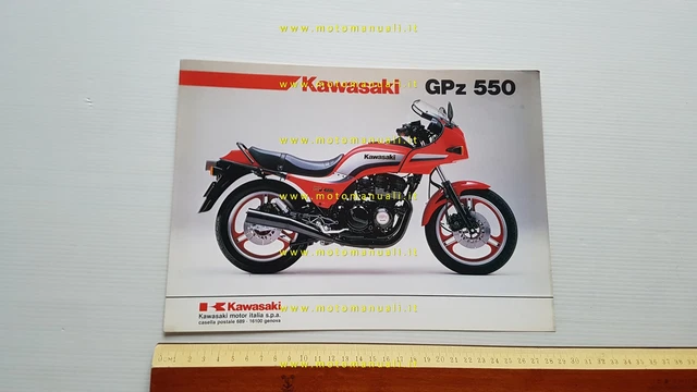 KAWASAKI GPZ 550 Uni-Trak 1984 depliant ITALIANO originale EUR 15,00 ...