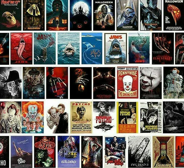 BEST CINEMA HORROR FILM TV MOVIE POSTERS Cave Bar Art Wall Scary Print ...