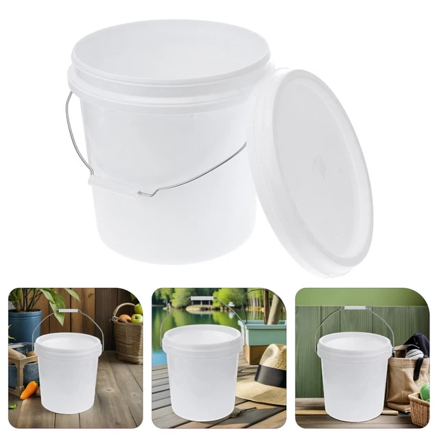 ENGINE OIL BUCKET: Plastic Storage Bucket With Lid For Versatile Use ...