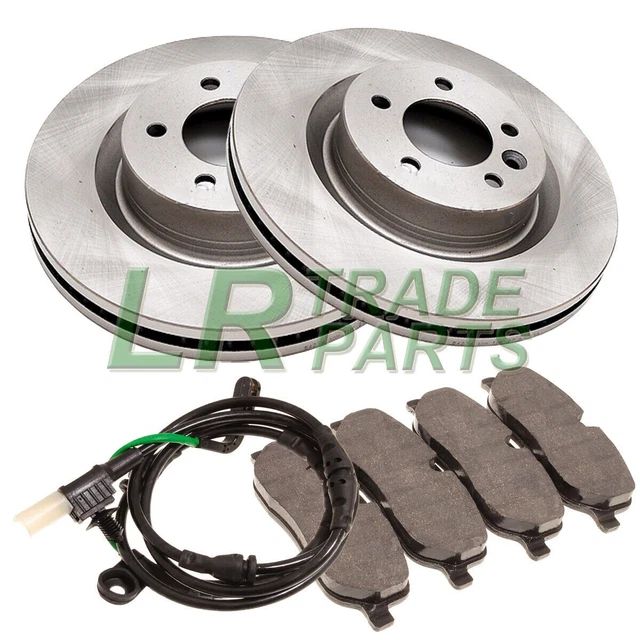 LAND ROVER DISCOVERY 3 New Rear Brake Discs, Pads & Wear Sensor Kit Set ...