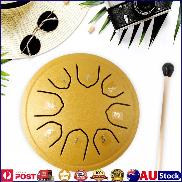 PERCUSSION STEEL DRUM Kit Handpan Drum with Mallets 4 In 8 Notes ...