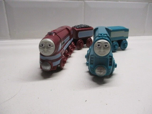 WOODEN THOMAS THE tank engine trains caitlin and connor £25.99 ...