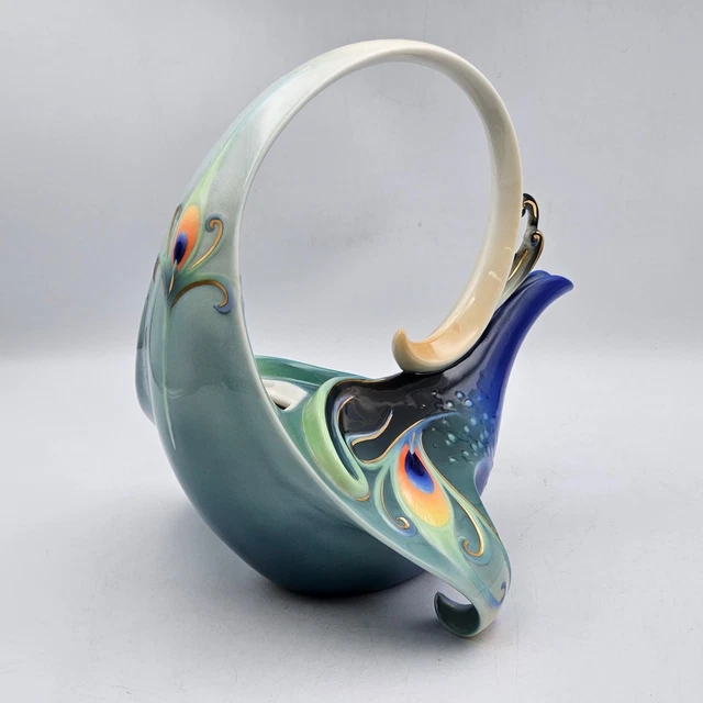 FRANZ PEACOCK SPLENDOUR Kathy Ireland Teapot (H: 25 cm; Missing Lid ...