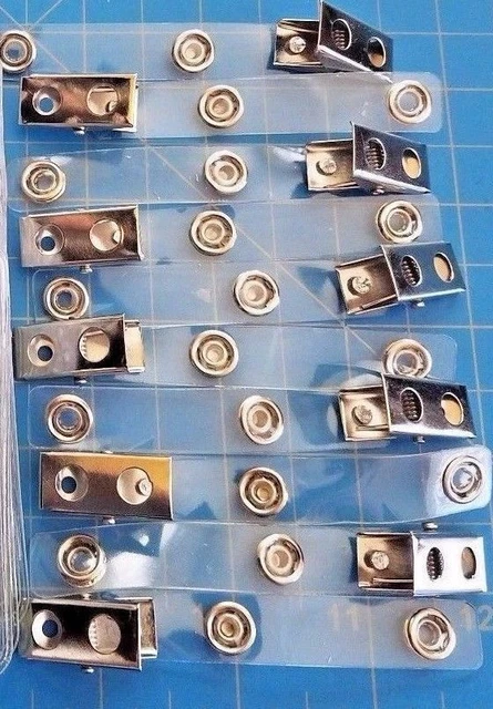 10 PLASTIC ID Card Name Tag Holder Badge Hook with Metal Clip £8.07 ...