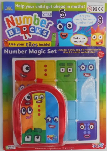 NUMBER BLOCKS MAGAZINE #46 2025 Counting Puzzles Stickers + Number ...